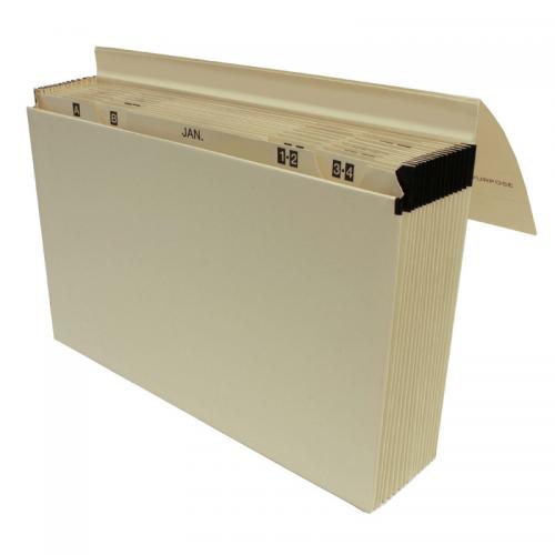 Cathedral Expanding File Manilla Foolscap 16 Pocket Labelled 438248