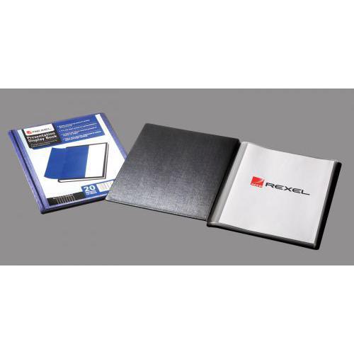 Rexel A4 Presentation Display Book 20 Pocket Black 12710BK 176008