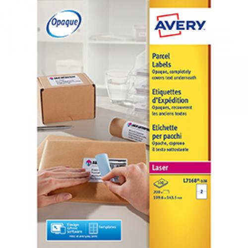 Avery L7168-100 Parcel Labels 100 Sheets - 2 Labels Per 29172J