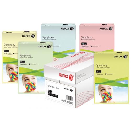 Xerox A4 Symphony Tinted 80gsm Copier Paper Rainbow Box ( XX53500
